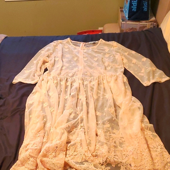 Dresses | Lacy Sheer Dress | Poshmark